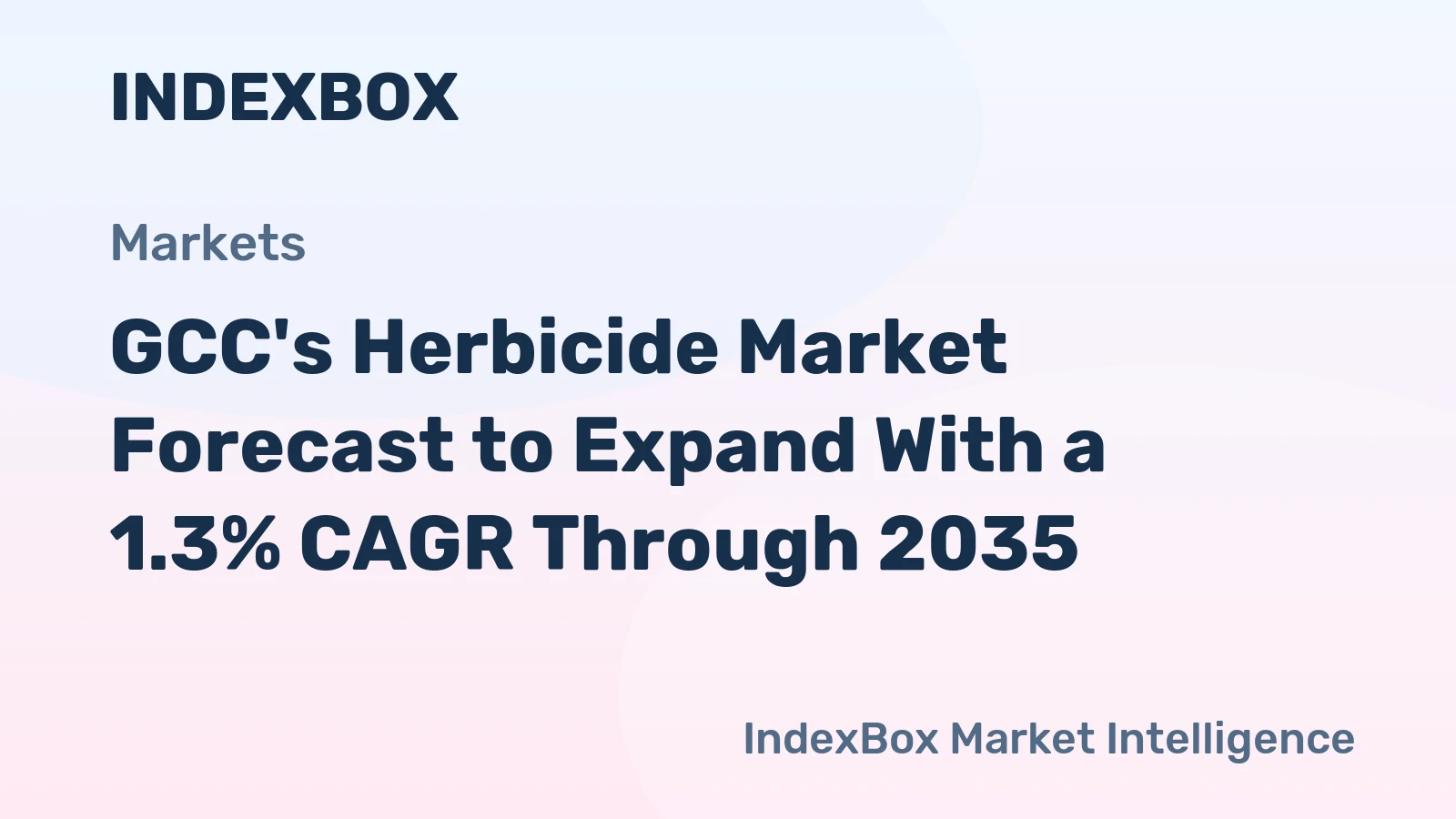 GCC's Herbicide Market Forecast to Expand With a 1.3% CAGR Through 2035