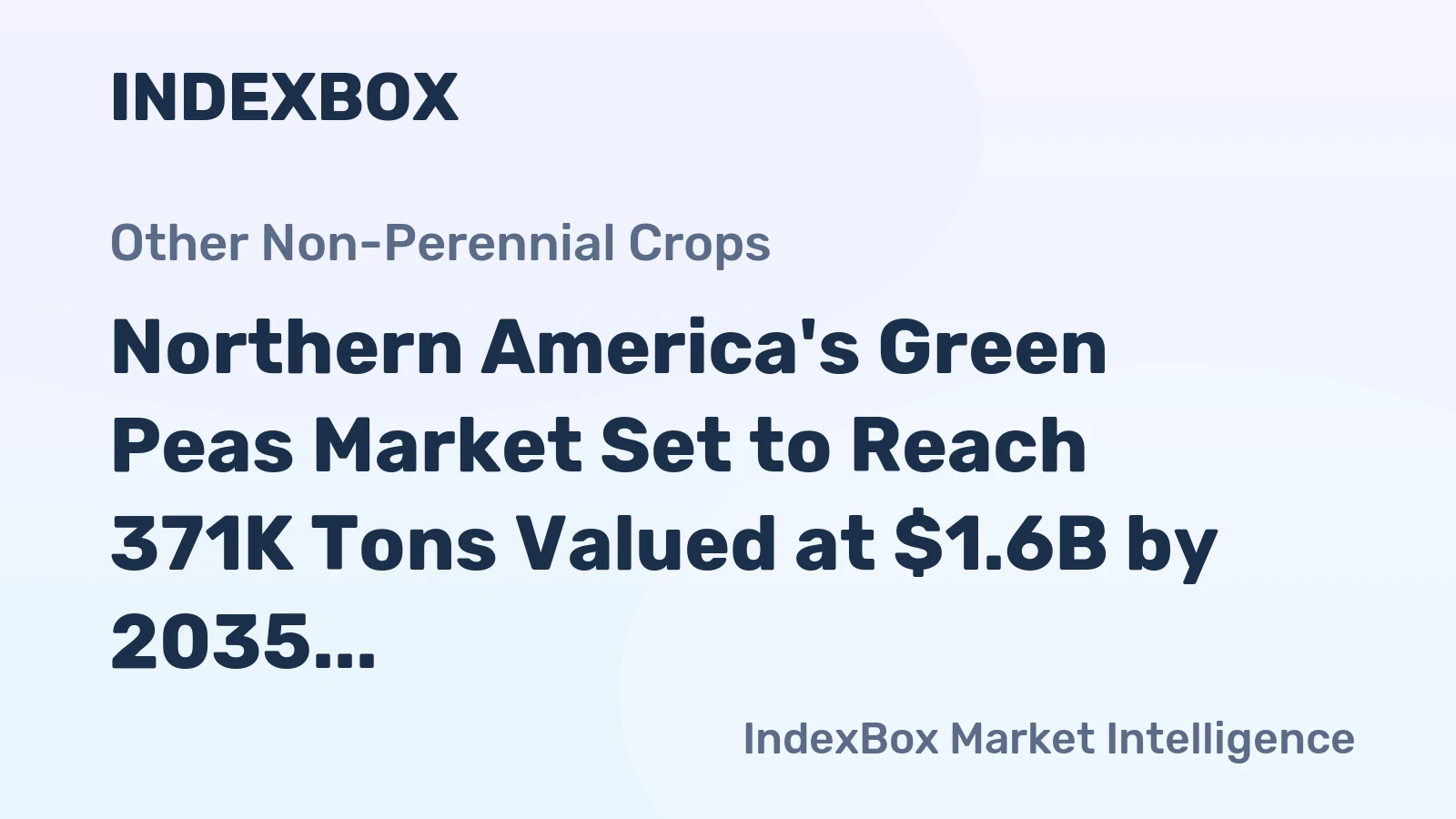 Northern America's Green Peas Market Set to Reach 371K Tons Valued at $1.6B by 2035