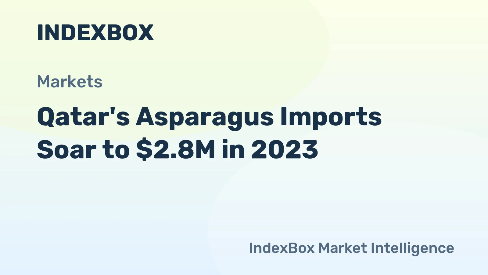 Qatar's Asparagus Imports Soar to $2.8M in 2023
