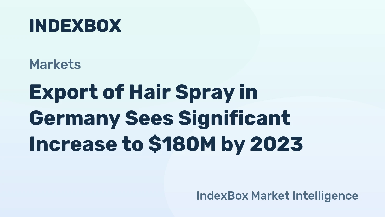 Export of Hair Spray in Germany Sees Significant Increase to $180M by 2023