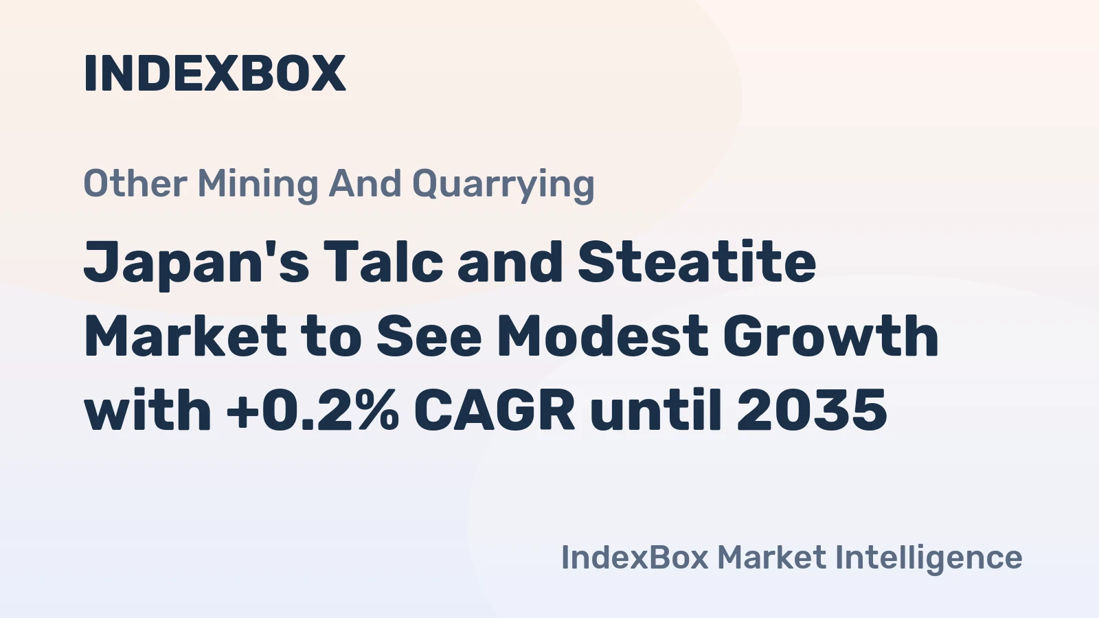 Japan's Talc and Steatite Market to See Modest Growth with +0.2% CAGR until 2035