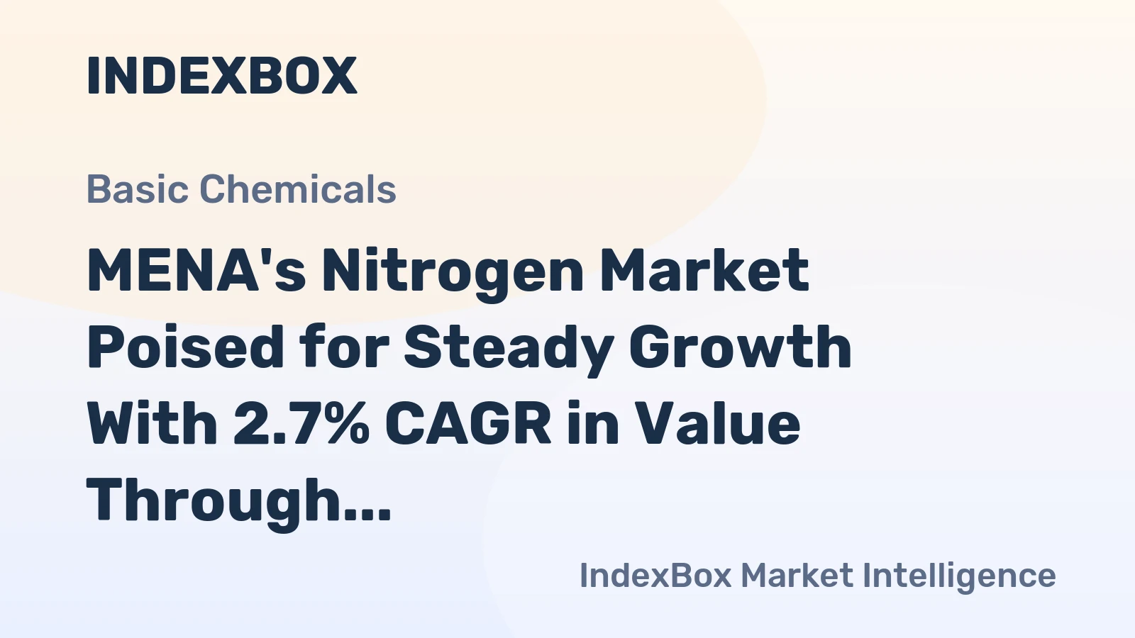 MENA's Nitrogen Market Poised for Steady Growth With 2.7% CAGR in Value Through 2035