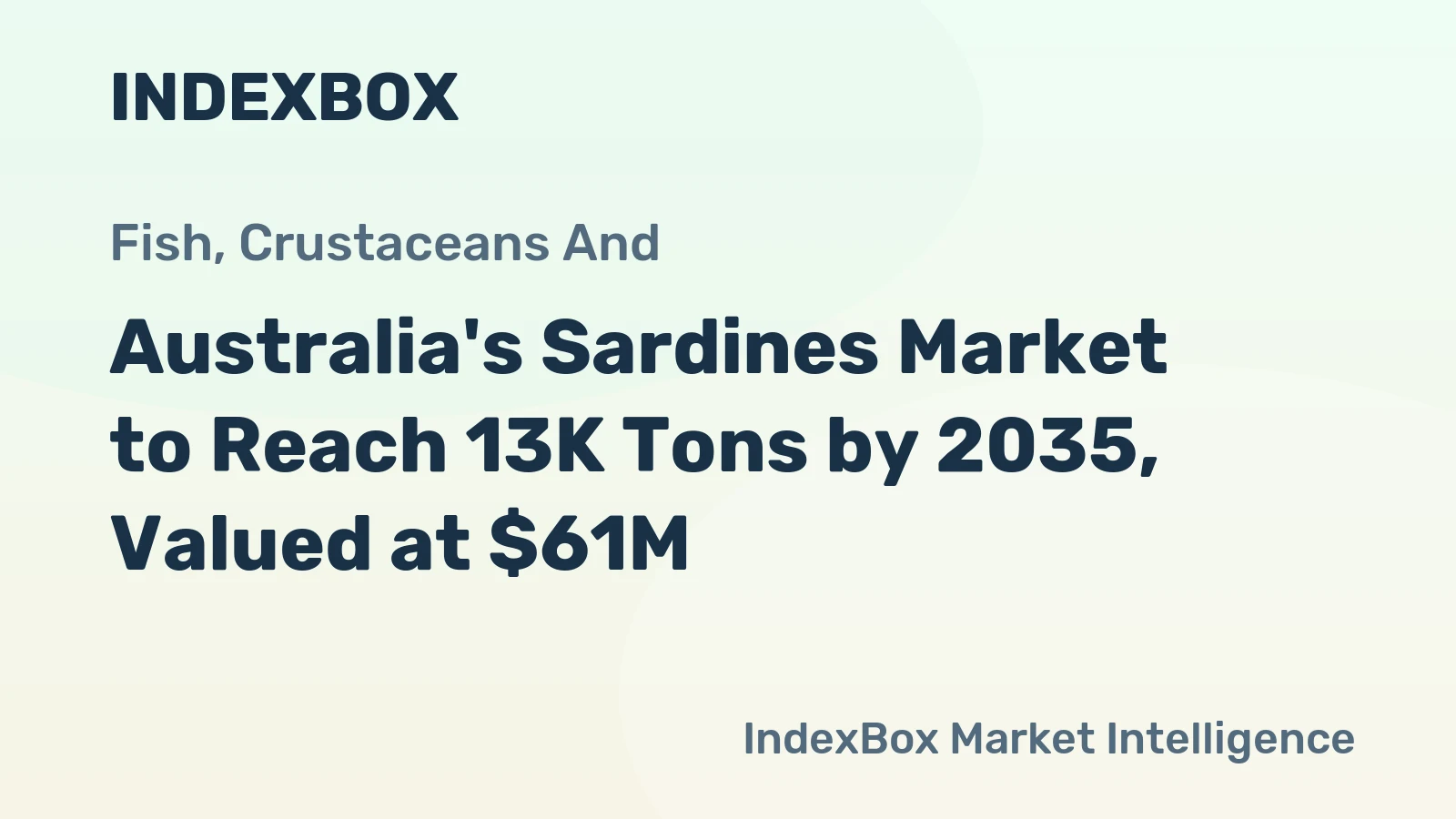 Australia's Sardines Market to Reach 13K Tons by 2035, Valued at $61M