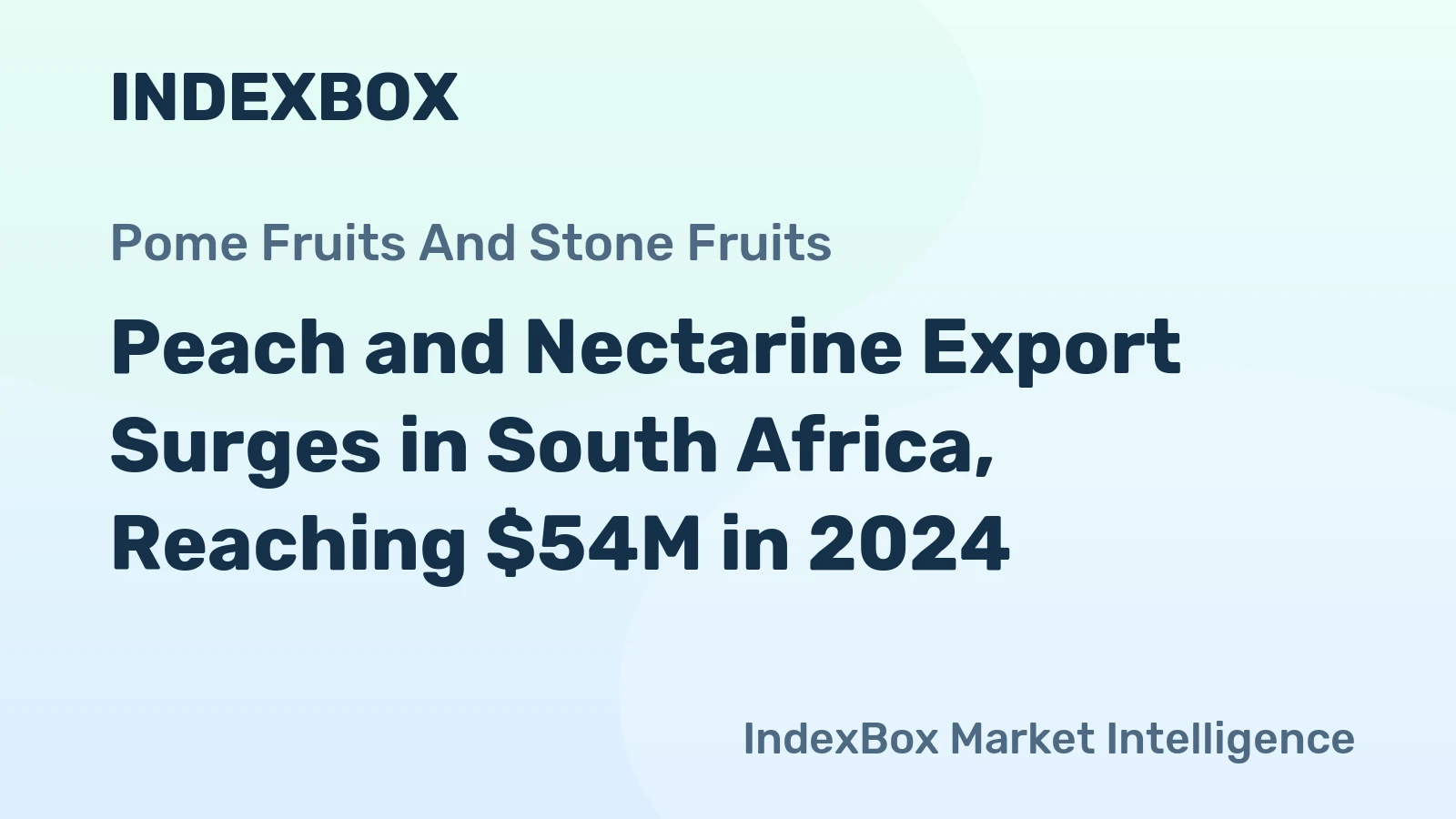Peach and Nectarine Export Surges in South Africa, Reaching $54M in 2024