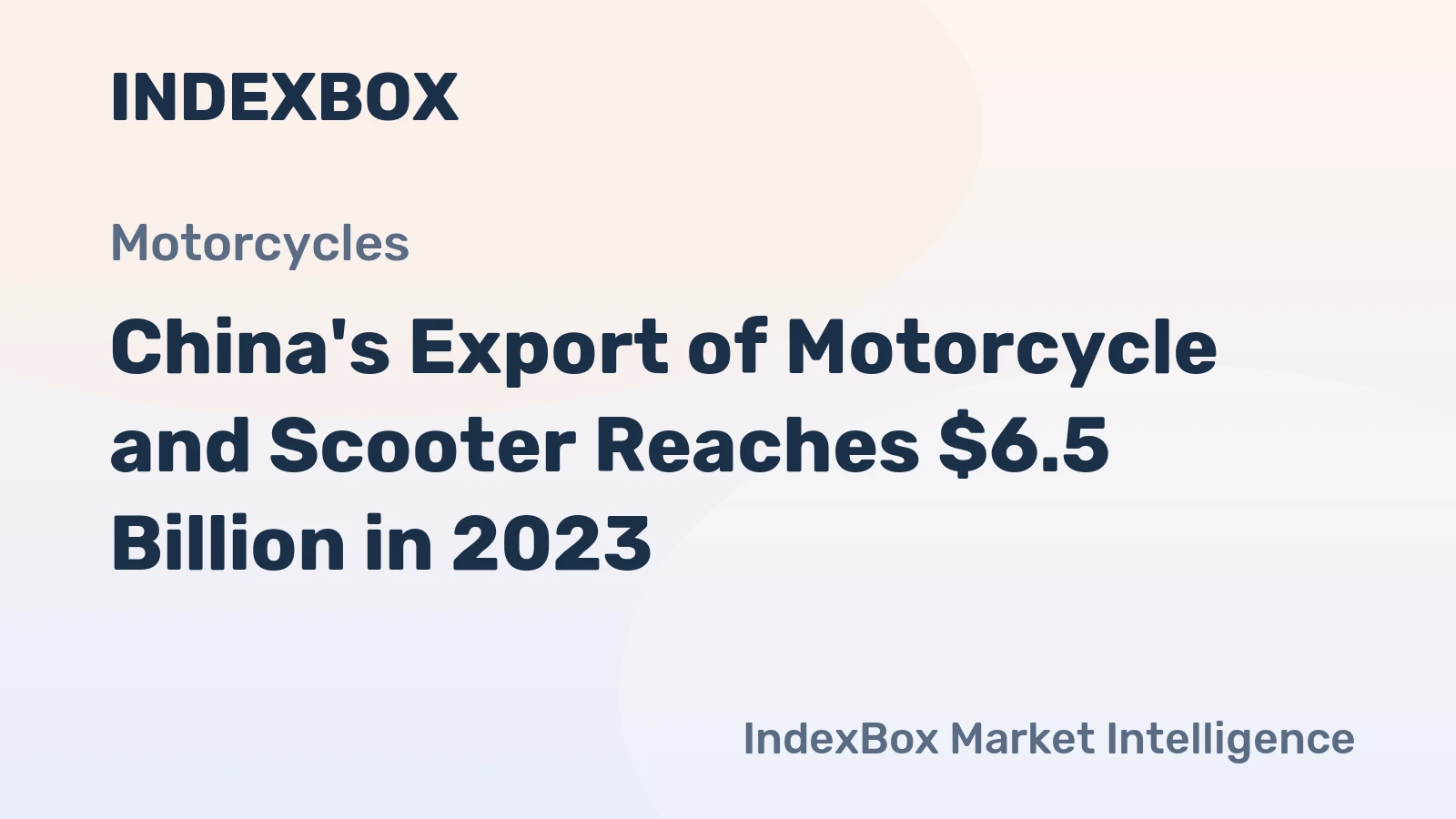 China's Export of Motorcycle and Scooter Reaches $6.5 Billion in 2023