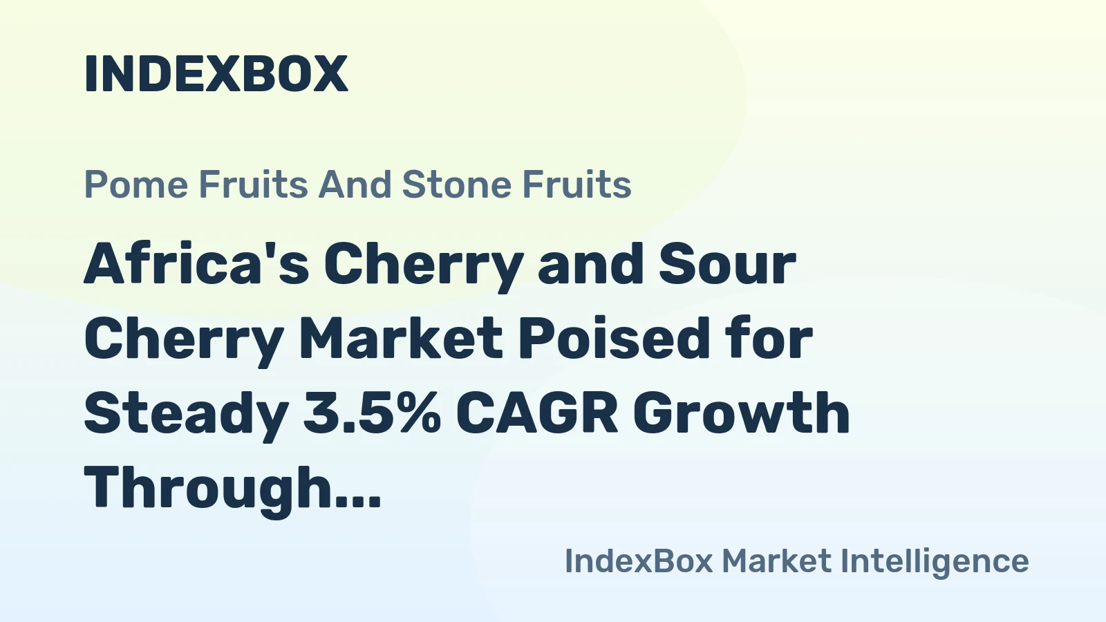 Africa's Cherry and Sour Cherry Market Poised for Steady 3.5% CAGR Growth Through 2035