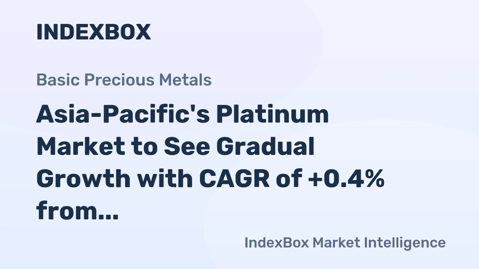Asia-Pacific's Platinum Market to See Gradual Growth with CAGR of +0.4% from 2024 to 2035