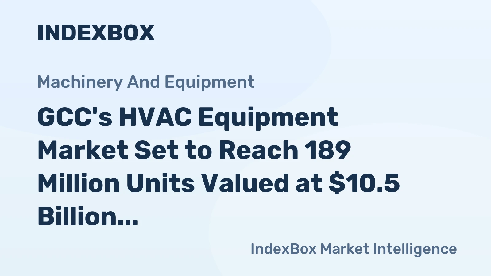 GCC's HVAC Equipment Market Set to Reach 189 Million Units Valued at $10.5 Billion by 2035
