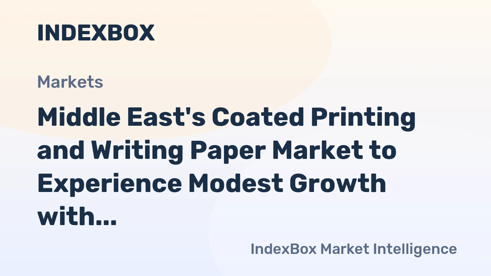 Middle East's Coated Printing and Writing Paper Market to Experience Modest Growth with Anticipated CAGR of +1.7% from 2024 to 2035