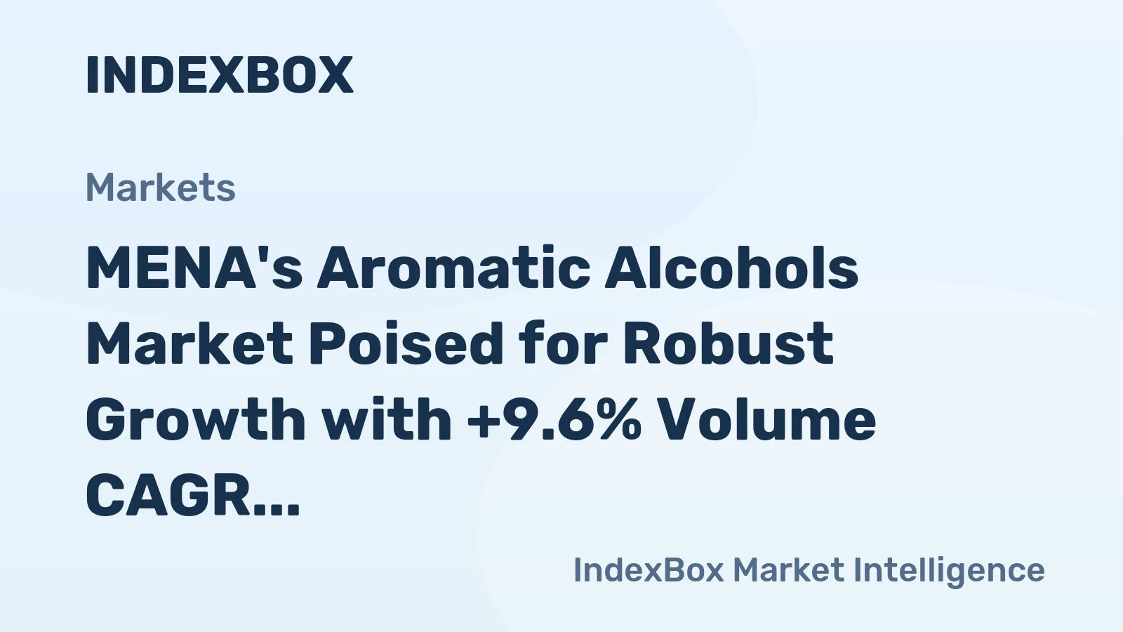 MENA's Aromatic Alcohols Market Poised for Robust Growth with +9.6% Volume CAGR Through 2035