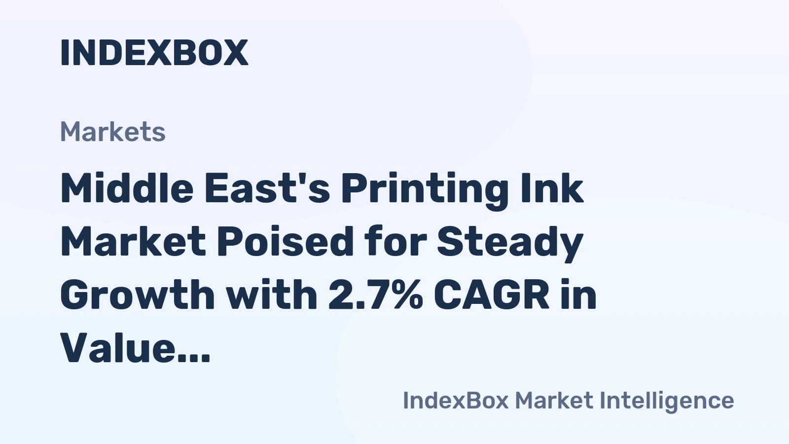 Middle East's Printing Ink Market Poised for Steady Growth with 2.7% CAGR in Value Through 2035