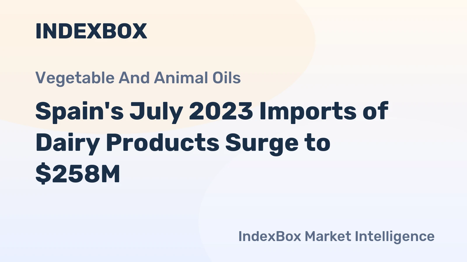Spain's July 2023 Imports of Dairy Products Surge to $258M