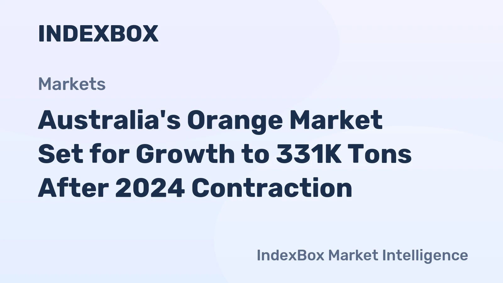 Australia's Orange Market Set for Growth to 331K Tons After 2024 Contraction