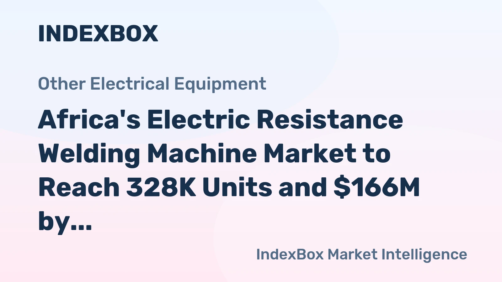 Africa's Electric Resistance Welding Machine Market to Reach 328K Units and $166M by 2035
