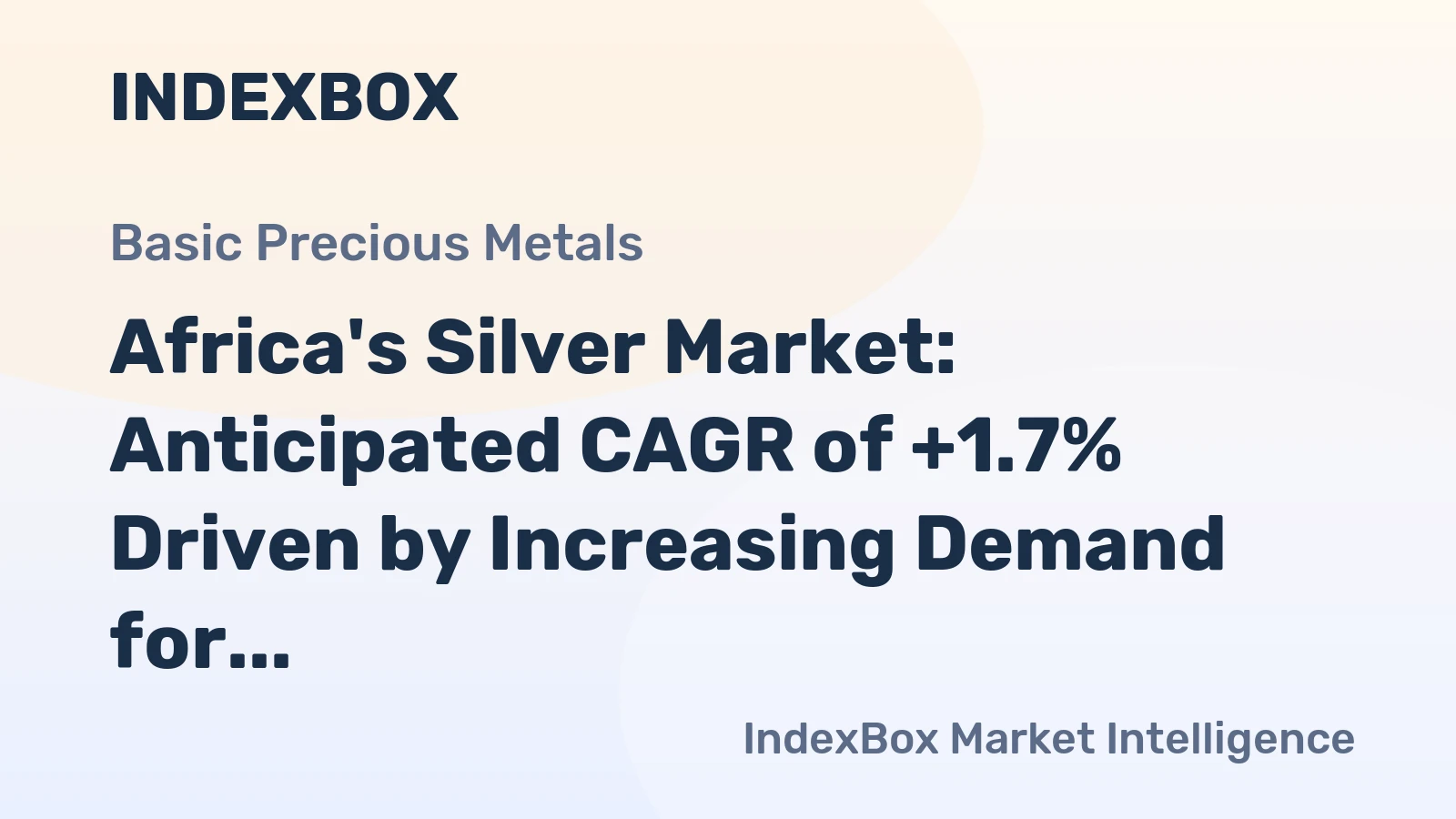 Africa's Silver Market: Anticipated CAGR of +1.7% Driven by Increasing Demand for Semi-Manufactured Forms