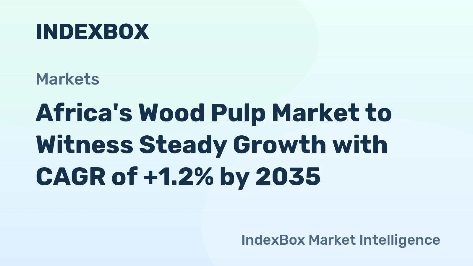 Africa's Wood Pulp Market to Witness Steady Growth with CAGR of +1.2% by 2035