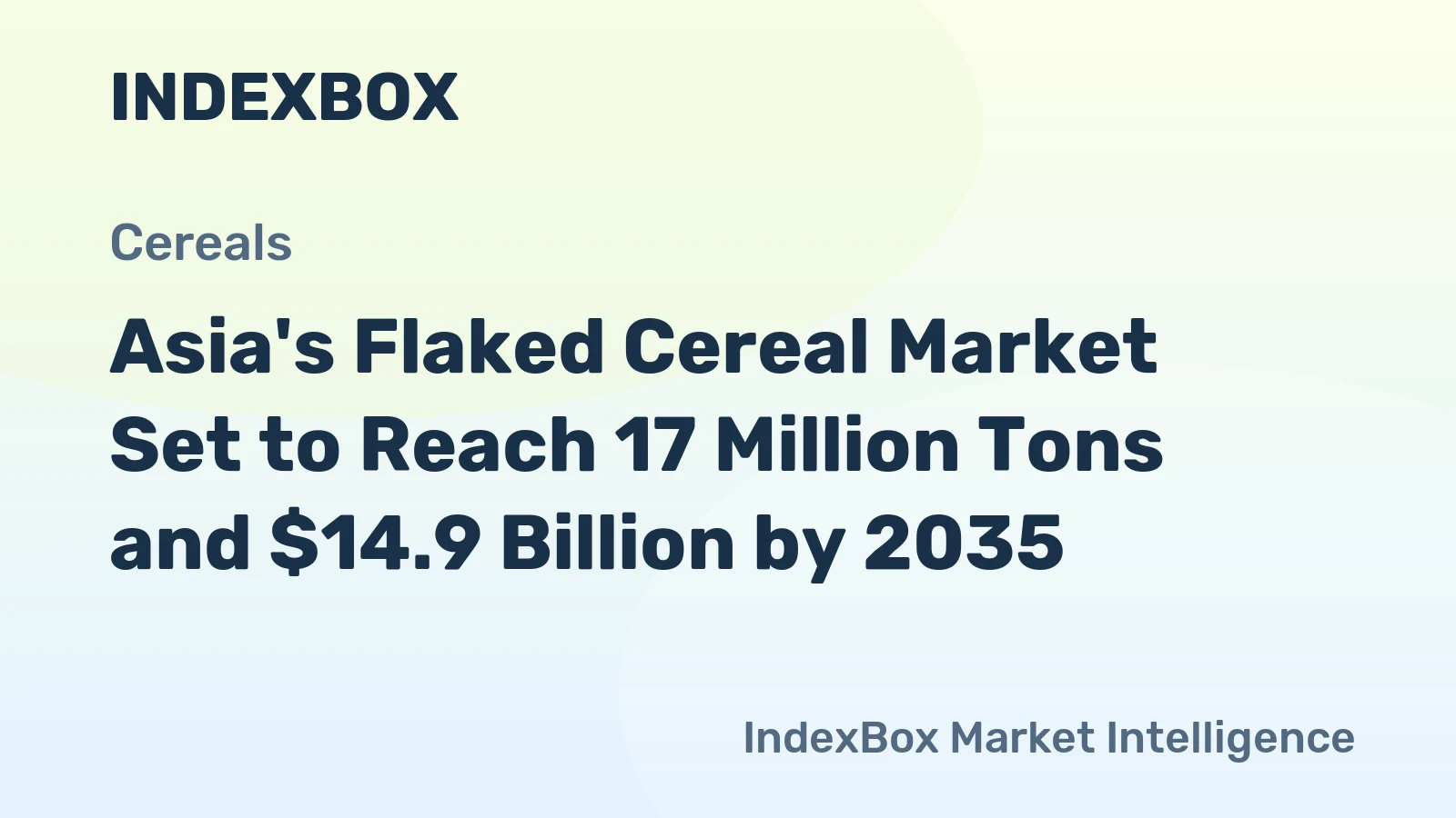 Asia's Flaked Cereal Market Set to Reach 17 Million Tons and $14.9 Billion by 2035