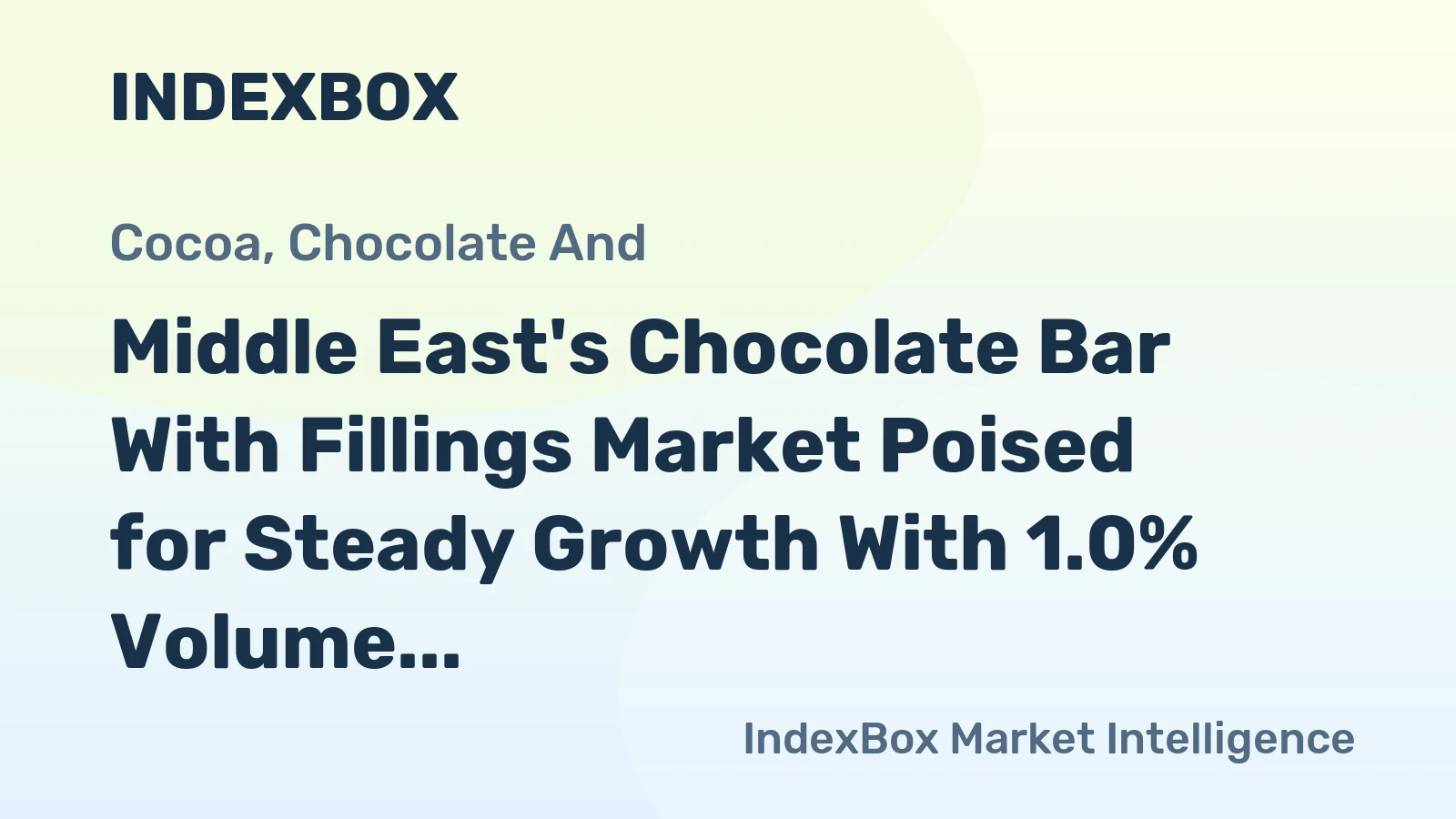 Middle East's Chocolate Bar With Fillings Market Poised for Steady Growth With 1.0% Volume CAGR Through 2035