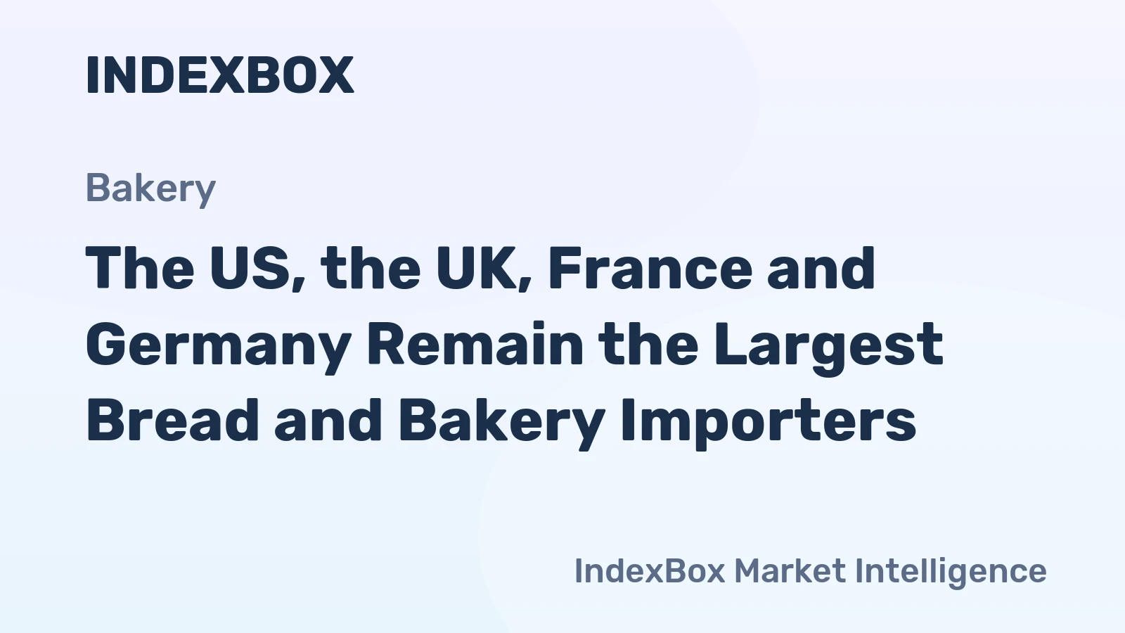 The US, the UK, France and Germany Remain the Largest Bread and Bakery Importers