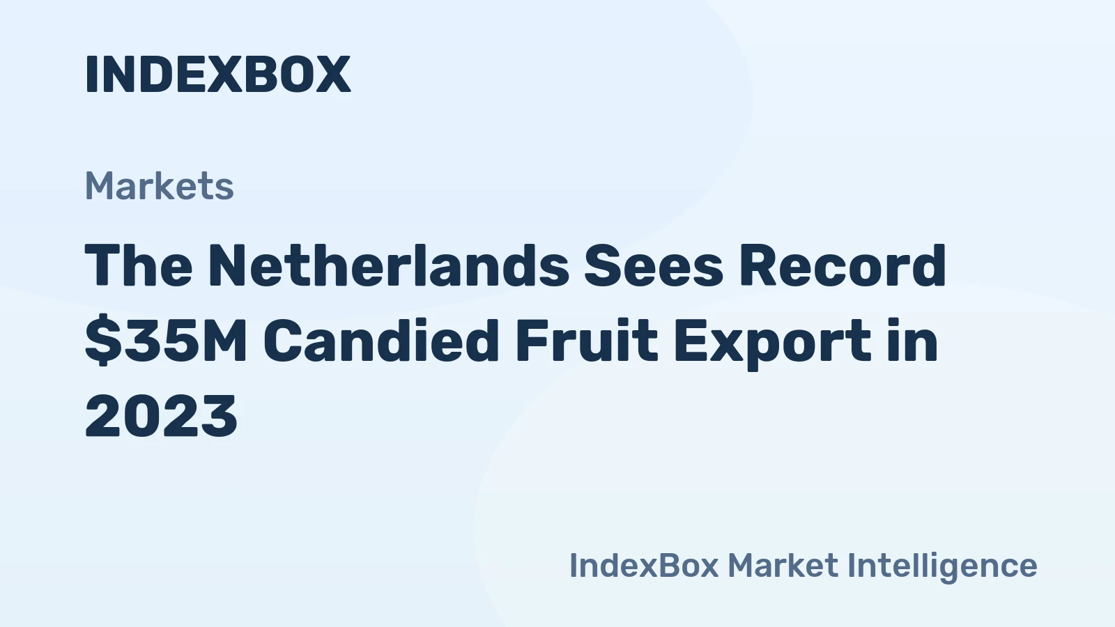 The Netherlands Sees Record $35M Candied Fruit Export in 2023