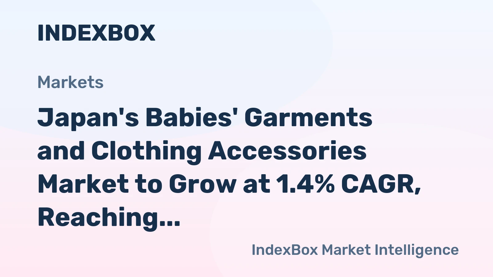 Japan's Babies' Garments and Clothing Accessories Market to Grow at 1.4% CAGR, Reaching 121M Units by 2035