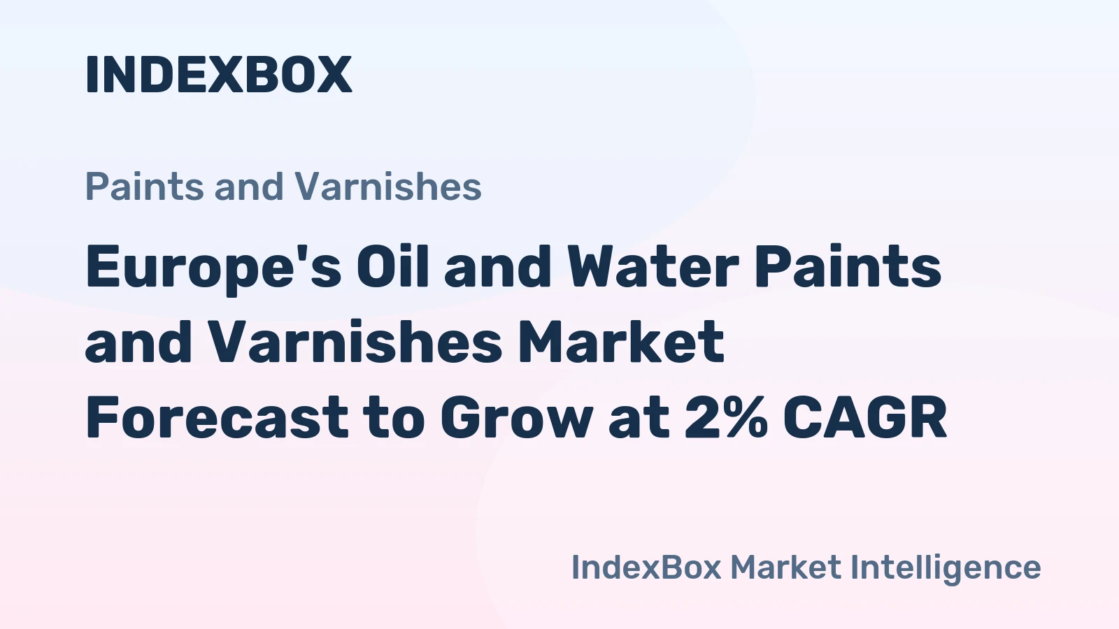 Europe's Oil and Water Paints and Varnishes Market Forecast to Grow at 2% CAGR