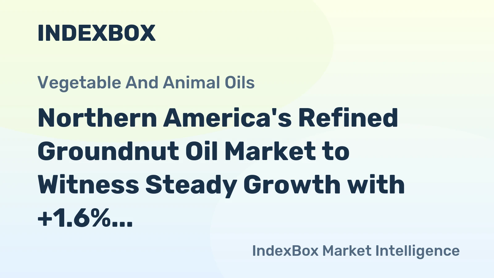 Northern America's Refined Groundnut Oil Market to Witness Steady Growth with +1.6% CAGR
