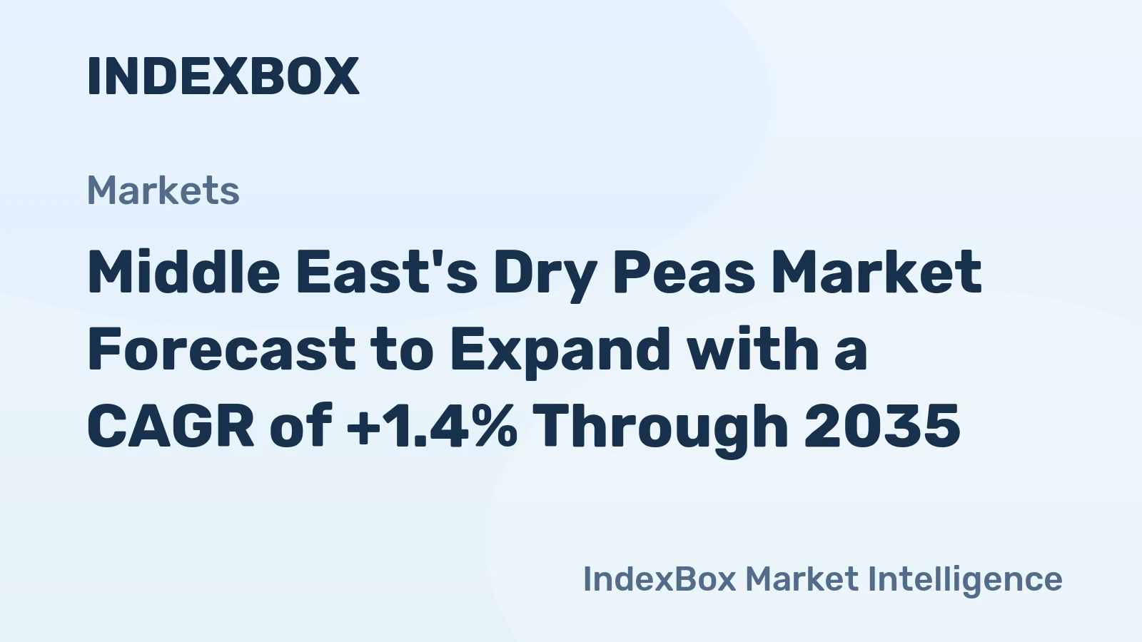 Middle East's Dry Peas Market Forecast to Expand with a CAGR of +1.4% Through 2035