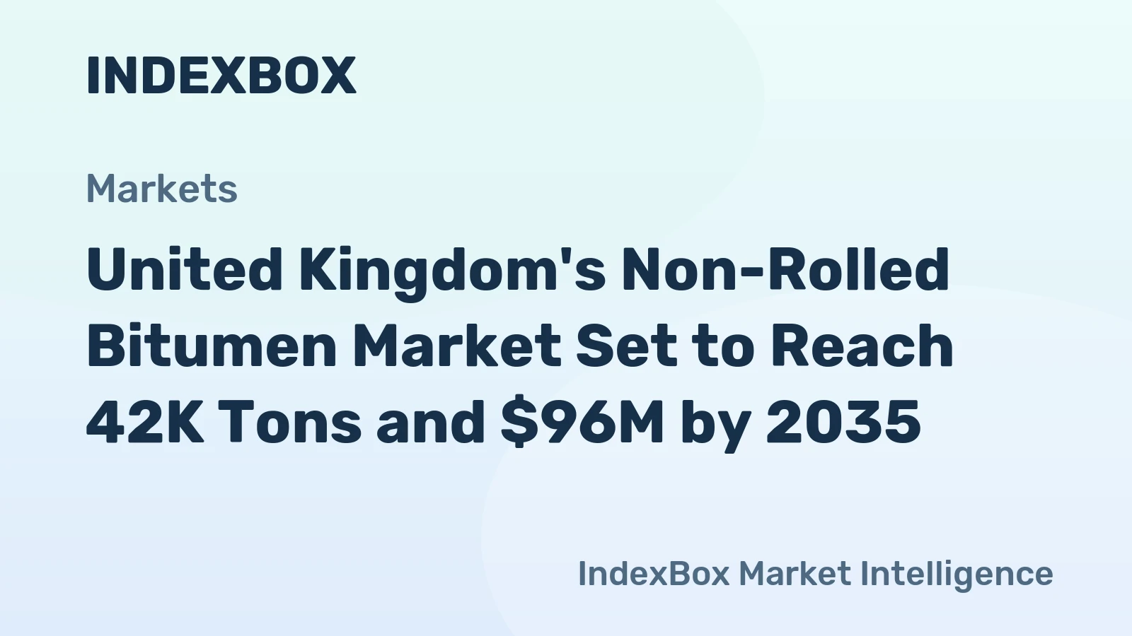 United Kingdom's Non-Rolled Bitumen Market Set to Reach 42K Tons and $96M by 2035