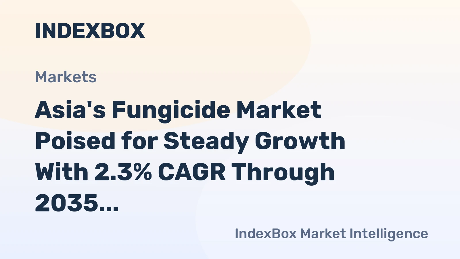 Asia's Fungicide Market Poised for Steady Growth With 2.3% CAGR Through 2035