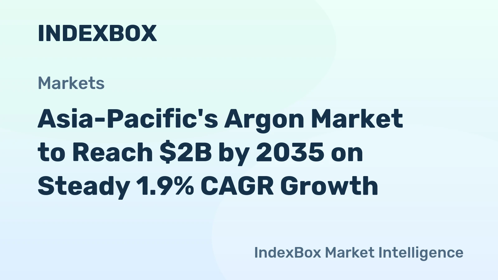 Asia-Pacific's Argon Market to Reach $2B by 2035 on Steady 1.9% CAGR Growth