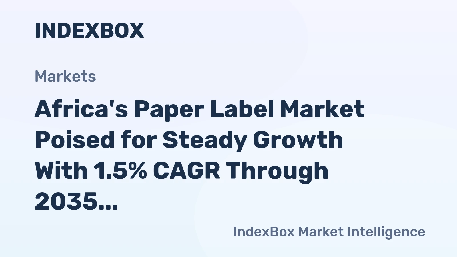 Africa's Paper Label Market Poised for Steady Growth With 1.5% CAGR Through 2035