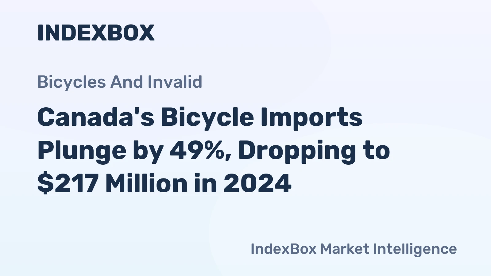Canada's Bicycle Imports Plunge by 49%, Dropping to $217 Million in 2024