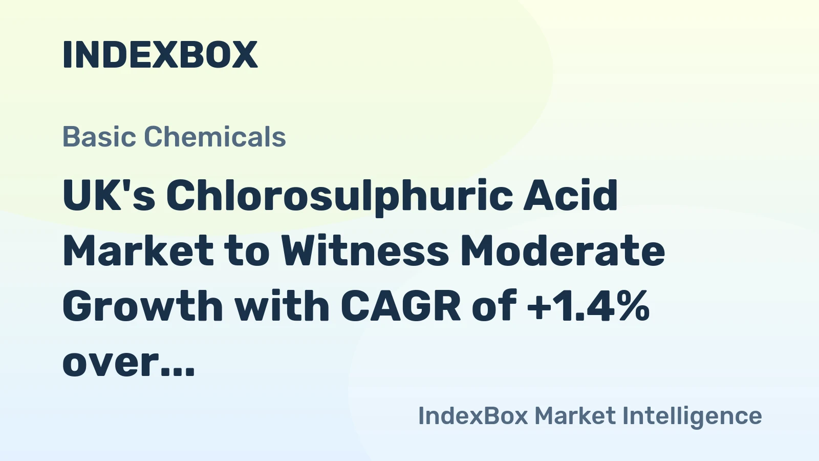 UK's Chlorosulphuric Acid Market to Witness Moderate Growth with CAGR of +1.4% over the Next Decade