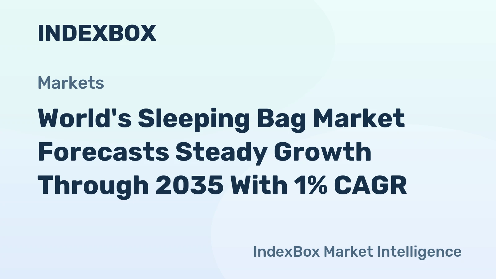 World's Sleeping Bag Market Forecasts Steady Growth Through 2035 With 1% CAGR