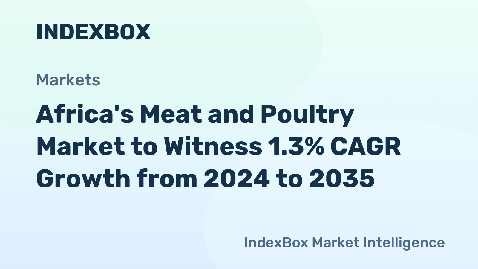 Africa's Meat and Poultry Market to Witness 1.3% CAGR Growth from 2024 to 2035