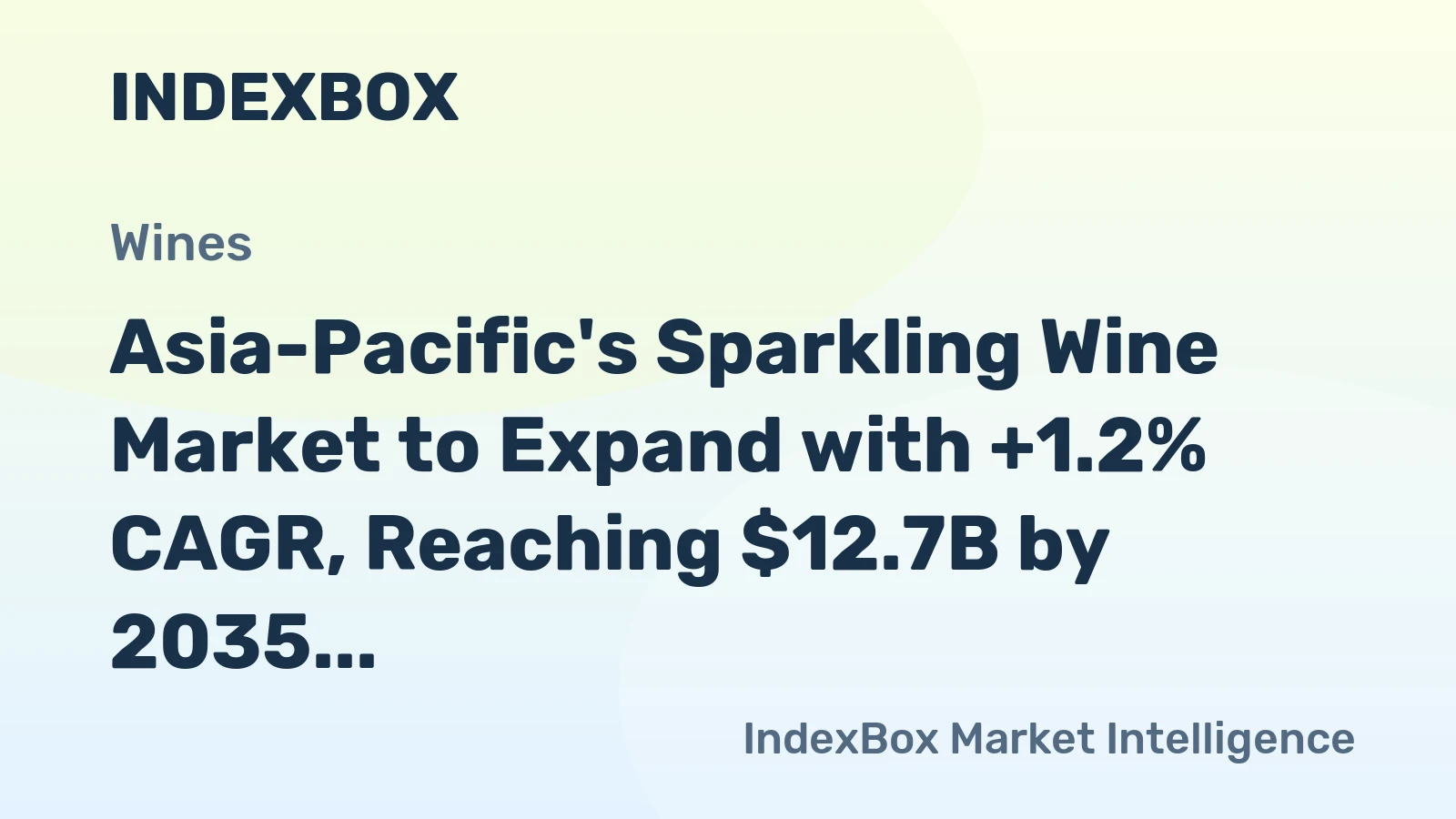 Asia-Pacific's Sparkling Wine Market to Expand with +1.2% CAGR, Reaching $12.7B by 2035