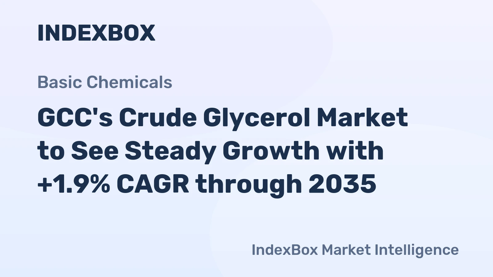 GCC's Crude Glycerol Market to See Steady Growth with +1.9% CAGR through 2035