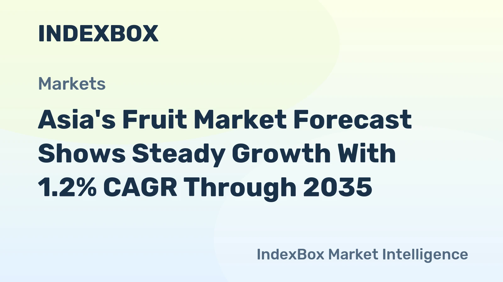 Asia's Fruit Market Forecast Shows Steady Growth With 1.2% CAGR Through 2035