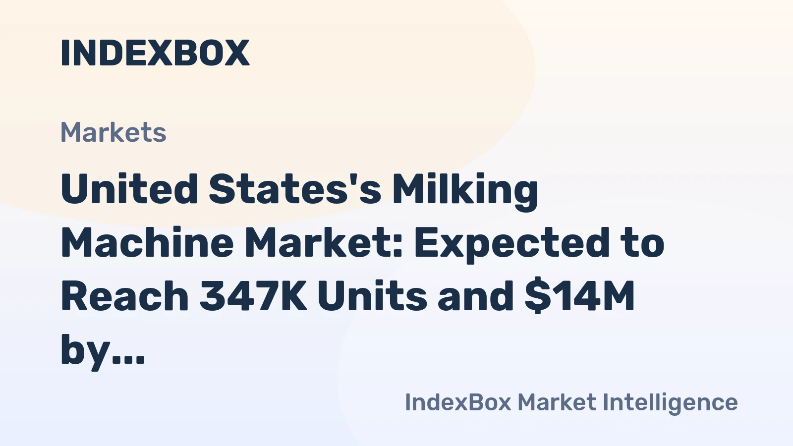 United States's Milking Machine Market: Expected to Reach 347K Units and $14M by 2035