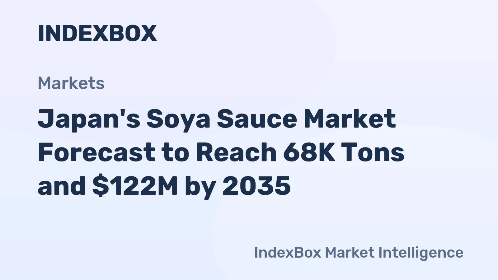 Japan's Soya Sauce Market Forecast to Reach 68K Tons and $122M by 2035