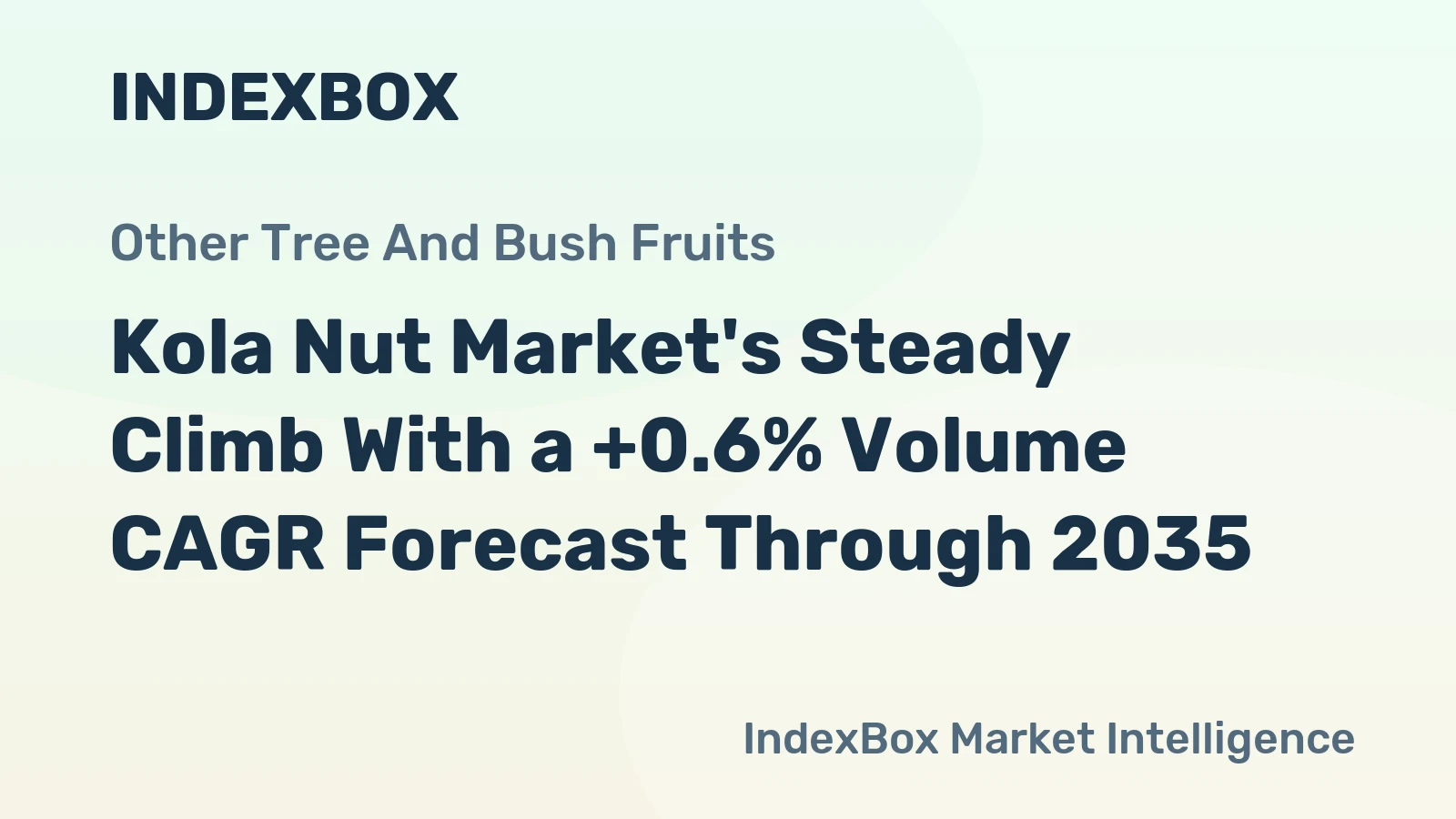 Kola Nut Market's Steady Climb With a +0.6% Volume CAGR Forecast Through 2035