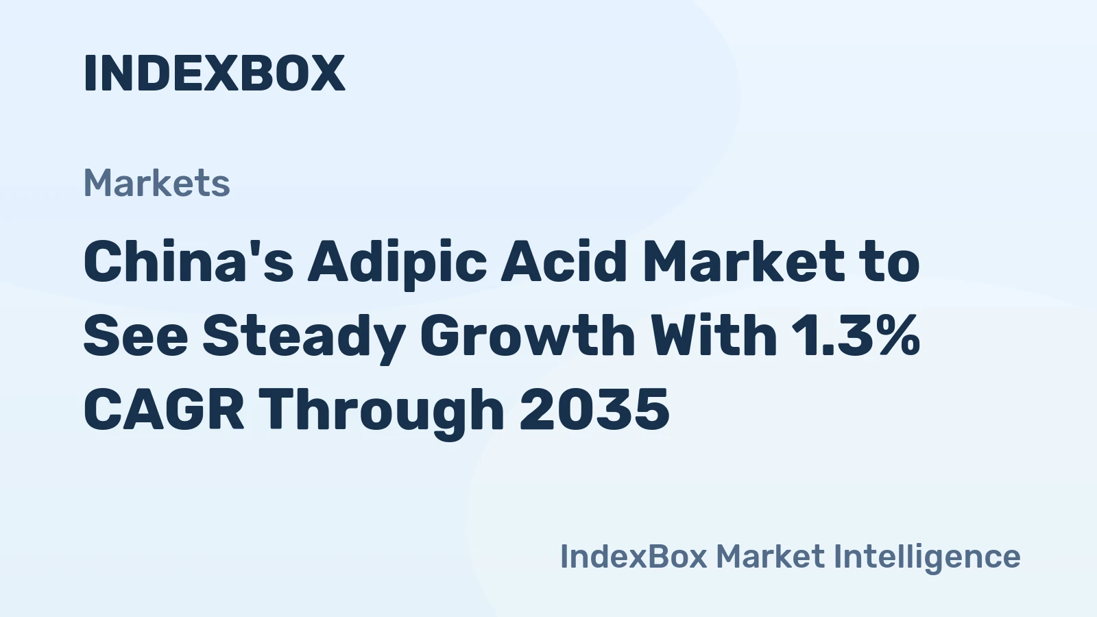 China's Adipic Acid Market to See Steady Growth With 1.3% CAGR Through 2035