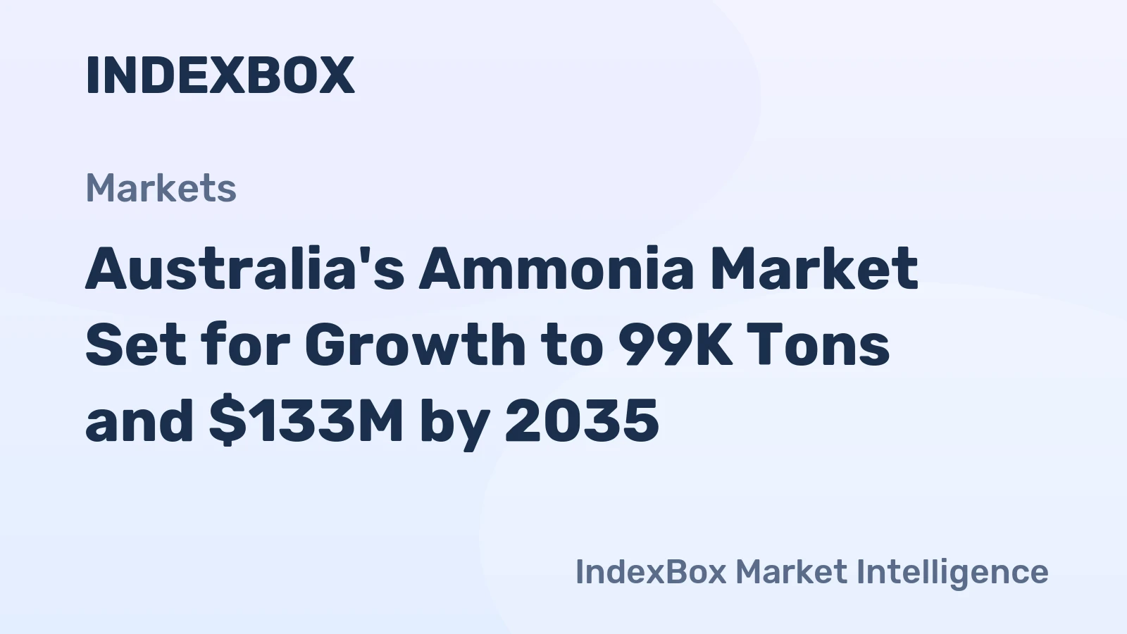 Australia's Ammonia Market Set for Growth to 99K Tons and $133M by 2035