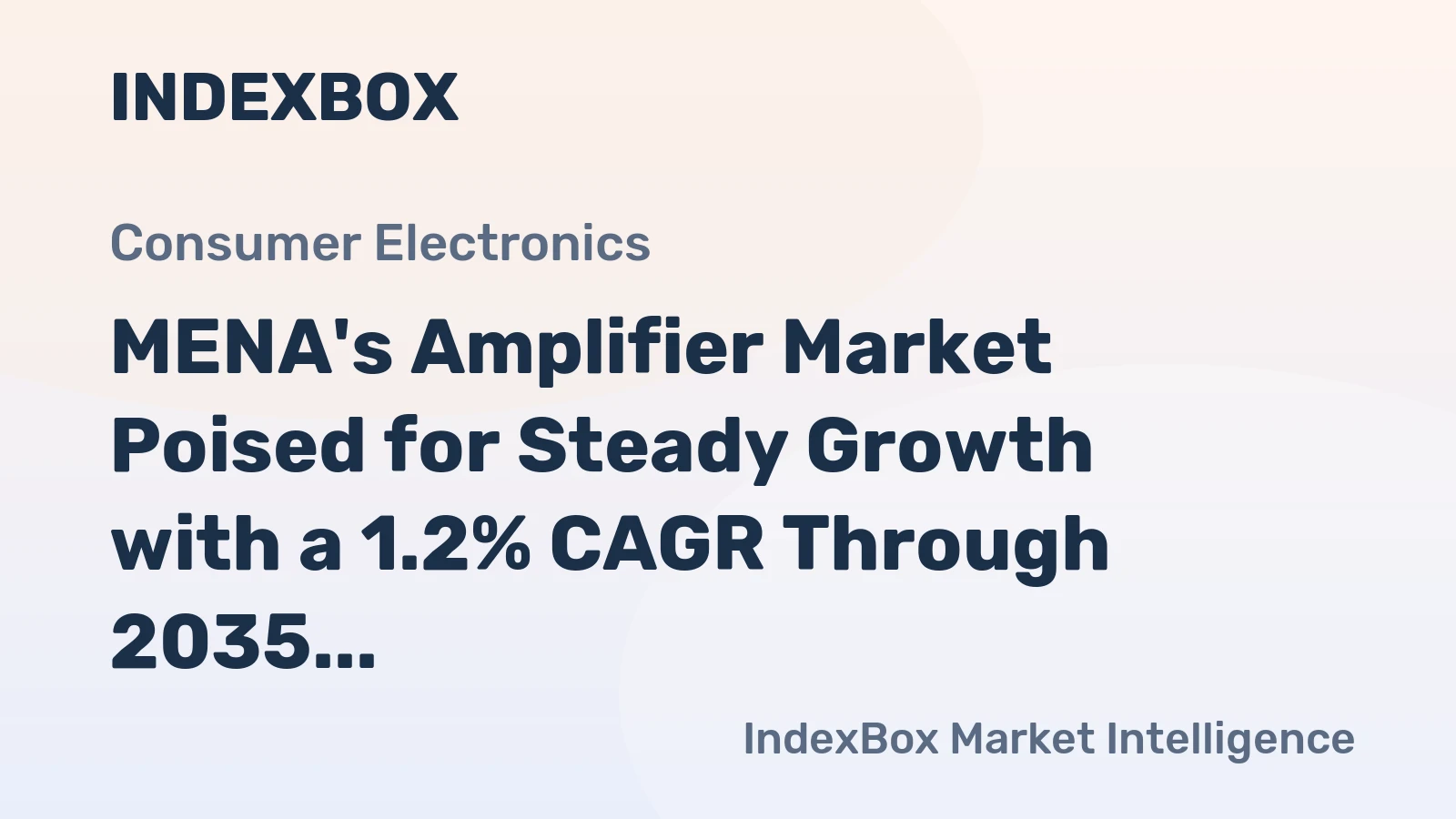 MENA's Amplifier Market Poised for Steady Growth with a 1.2% CAGR Through 2035