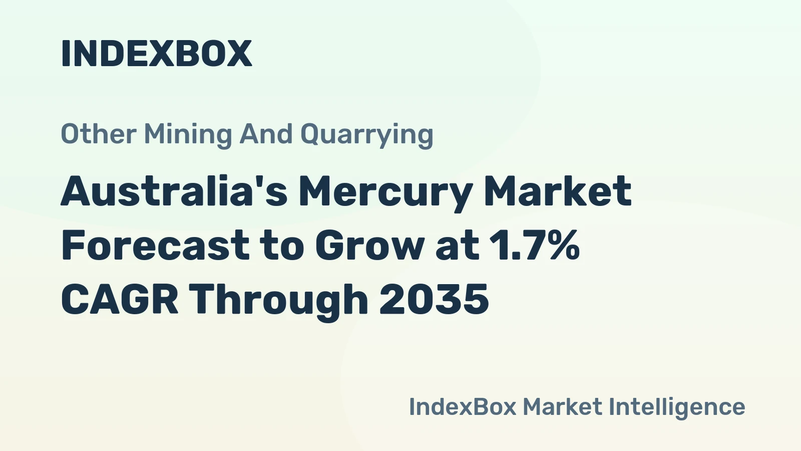 Australia's Mercury Market Forecast to Grow at 1.7% CAGR Through 2035