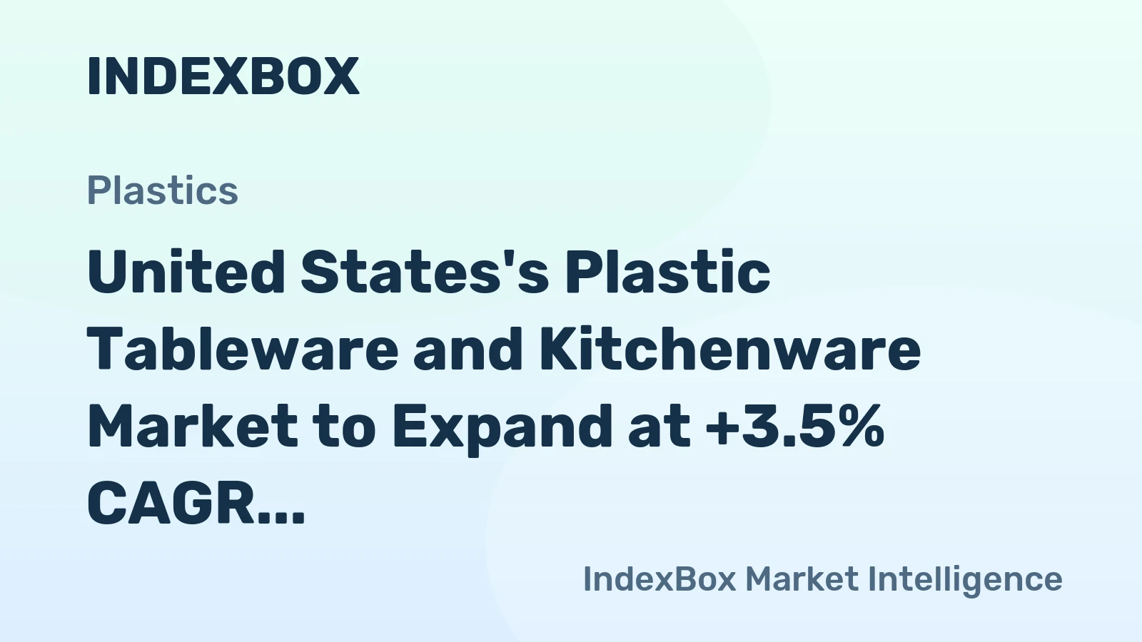 United States's Plastic Tableware and Kitchenware Market to Expand at +3.5% CAGR Through 2035