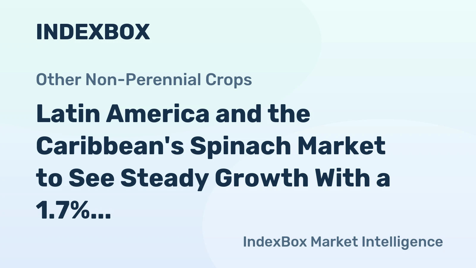 Latin America and the Caribbean's Spinach Market to See Steady Growth With a 1.7% CAGR in Value Through 2035