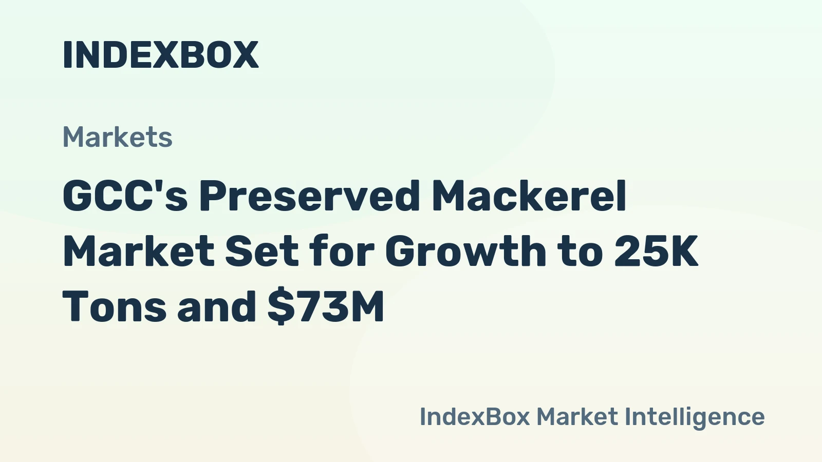 GCC's Preserved Mackerel Market Set for Growth to 25K Tons and $73M