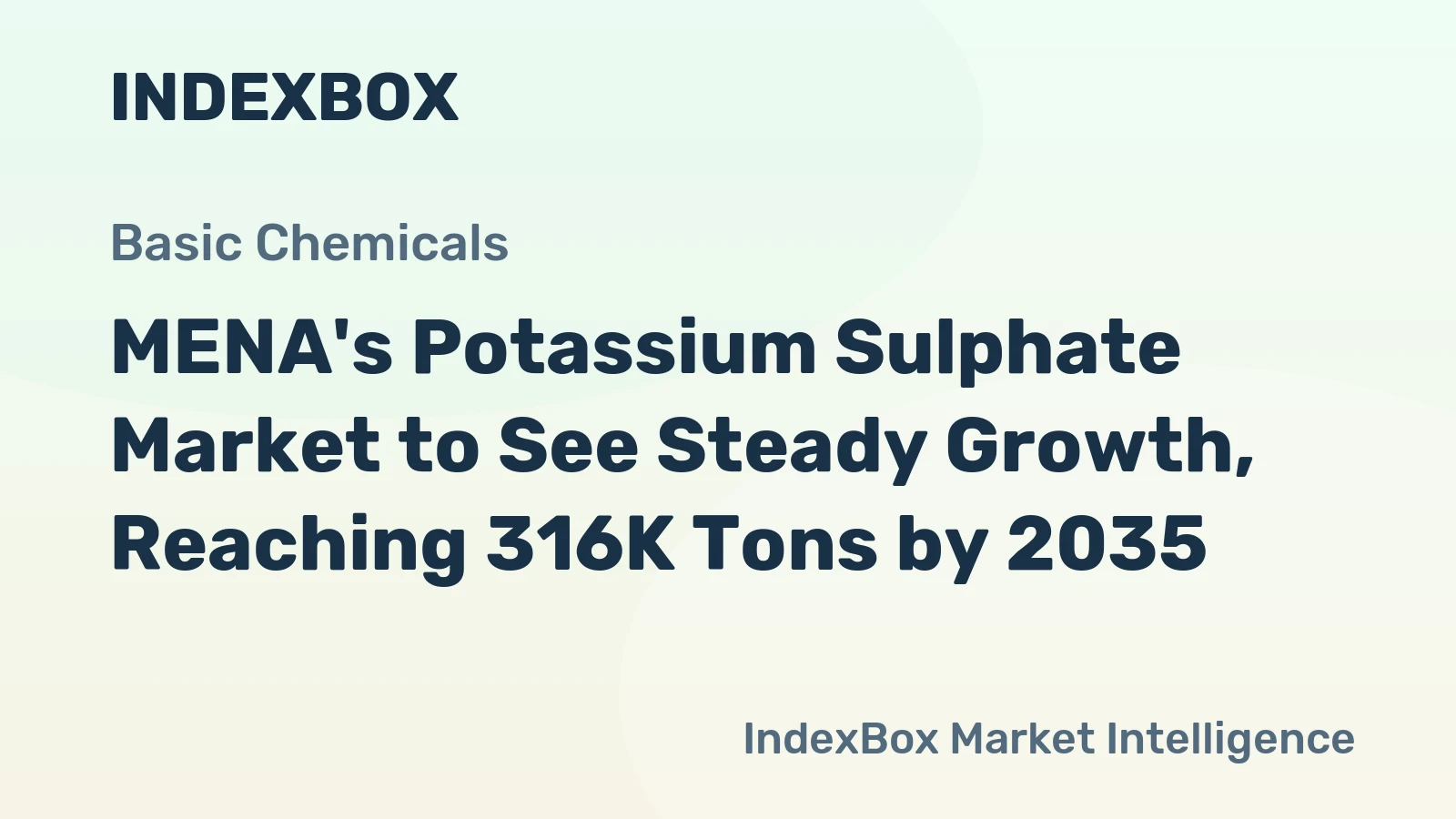 MENA's Potassium Sulphate Market to See Steady Growth, Reaching 316K Tons by 2035